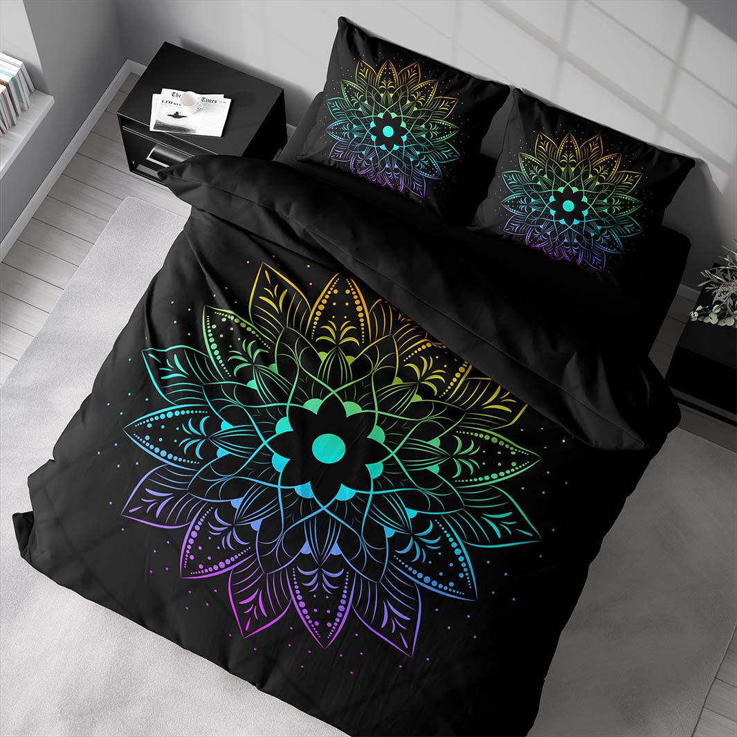 Indusia Design | Sengesett | Mandala Rainbow – Indusia Design Norge